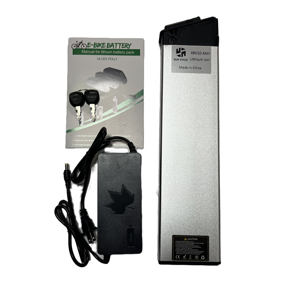48V10.4AH LI-ION BATTERY (WITH 2A CHARGER) - Sun Cycle Ebike Battery
