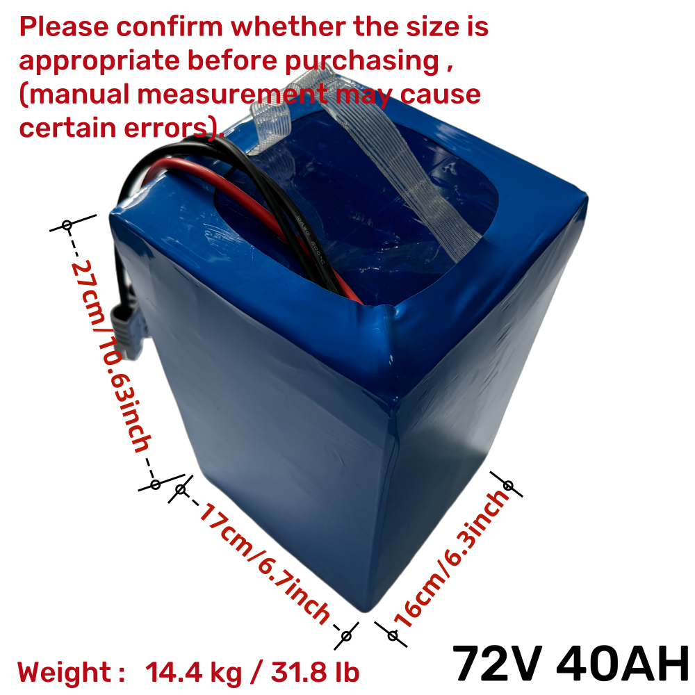 72V 40AH LITHIUM ION BATTERY (WITH 5A CHARGER) - Sun Cycle Ebike Battery